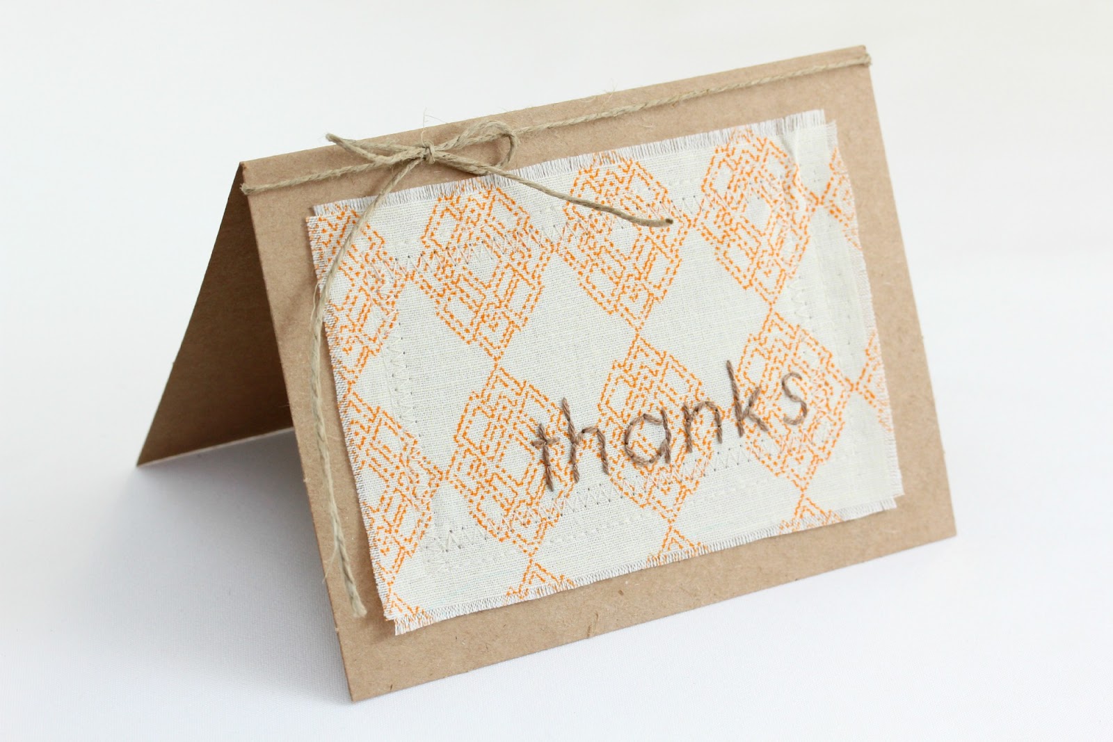Embroidered Thank You Card