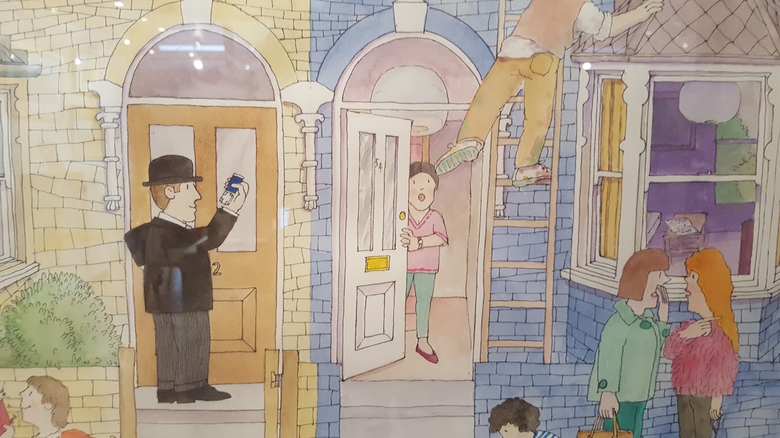 Evans is a place on Earth: As if by magic the shopkeeper appeared.