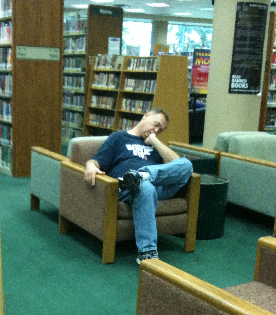See Jenn Read!: Sleeping Guys in Libraries is Back!