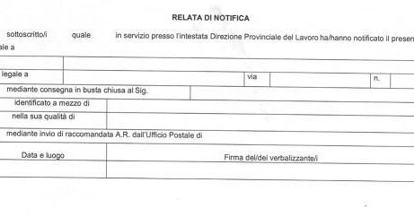 AGA Notizie: Relata di notifica parte integrante dell'atto