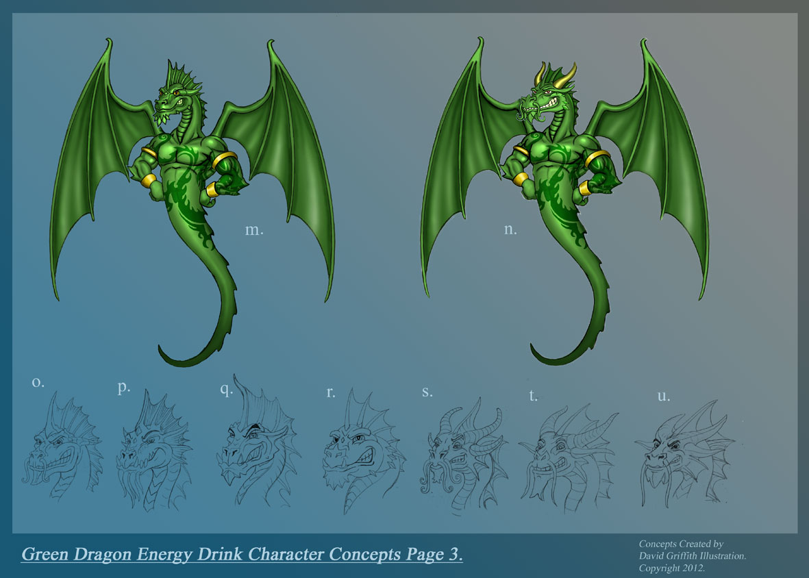 David Griffith Illustration: Tha Work Thang #38: Green Dragon Concepts