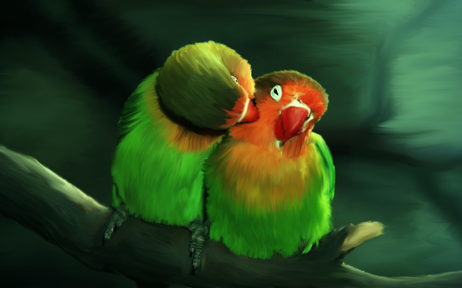Cute Love Bird Colorful ( Parrot ) Images HD Wallpapers