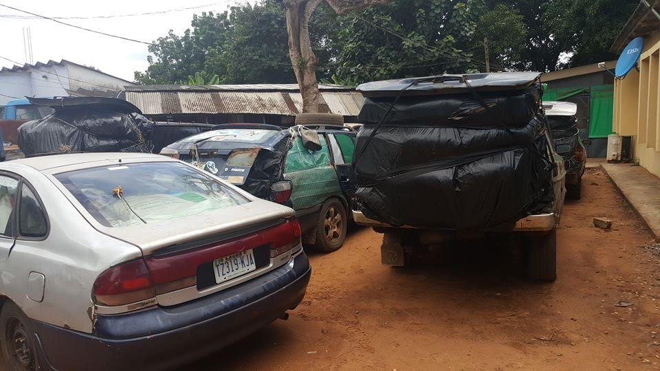 Photos Nigeria Customs Seize 37 Vehicles Loaded With Imported Rice