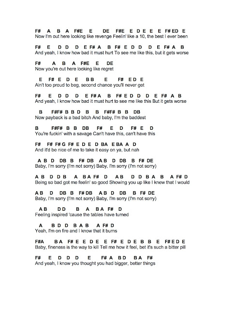 Flute Sheet Music: Sorry Not Sorry