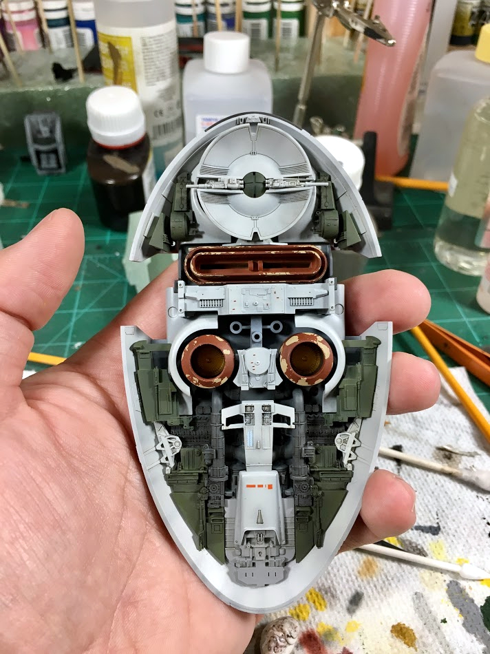 Orion Paintworks: WIP: Bandai Slave I (1/144 scale), Part 1