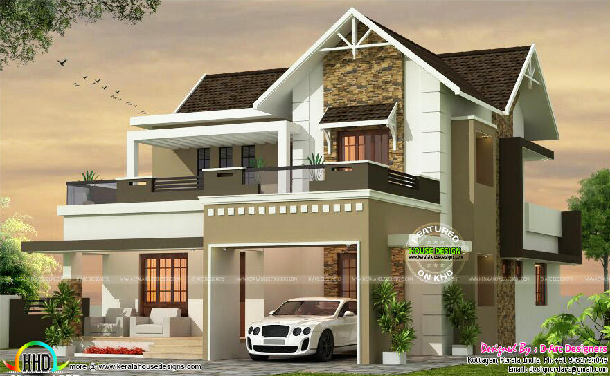 3 BHK cute modern villa - Kerala Home Design and Floor Plans - 9K ...
