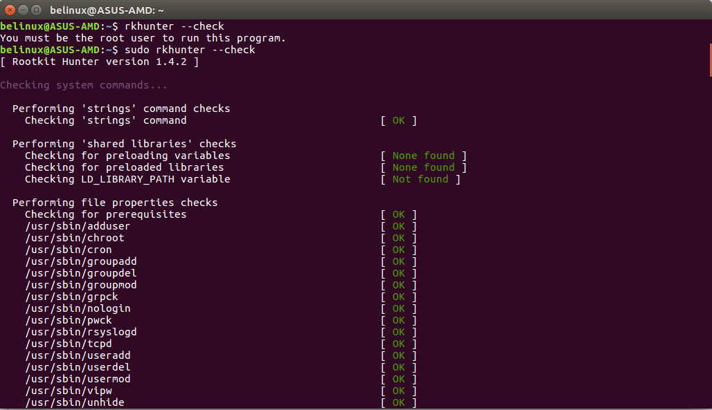 Ubuntu Linux: Instalar y utilizar rkhunter en Ubuntu