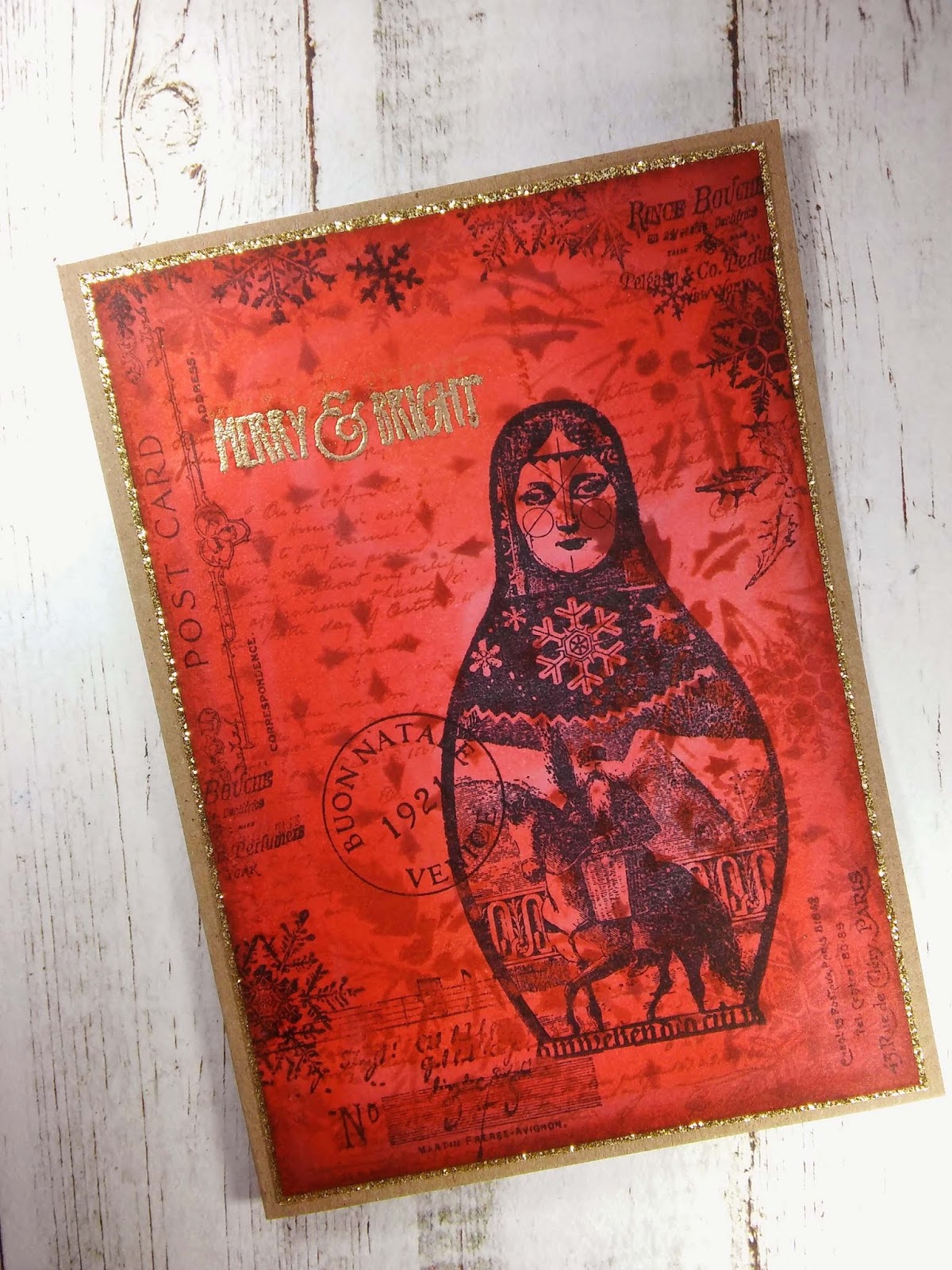 Paperwishesbyamanda: Red Distress Ink Christmas Cards