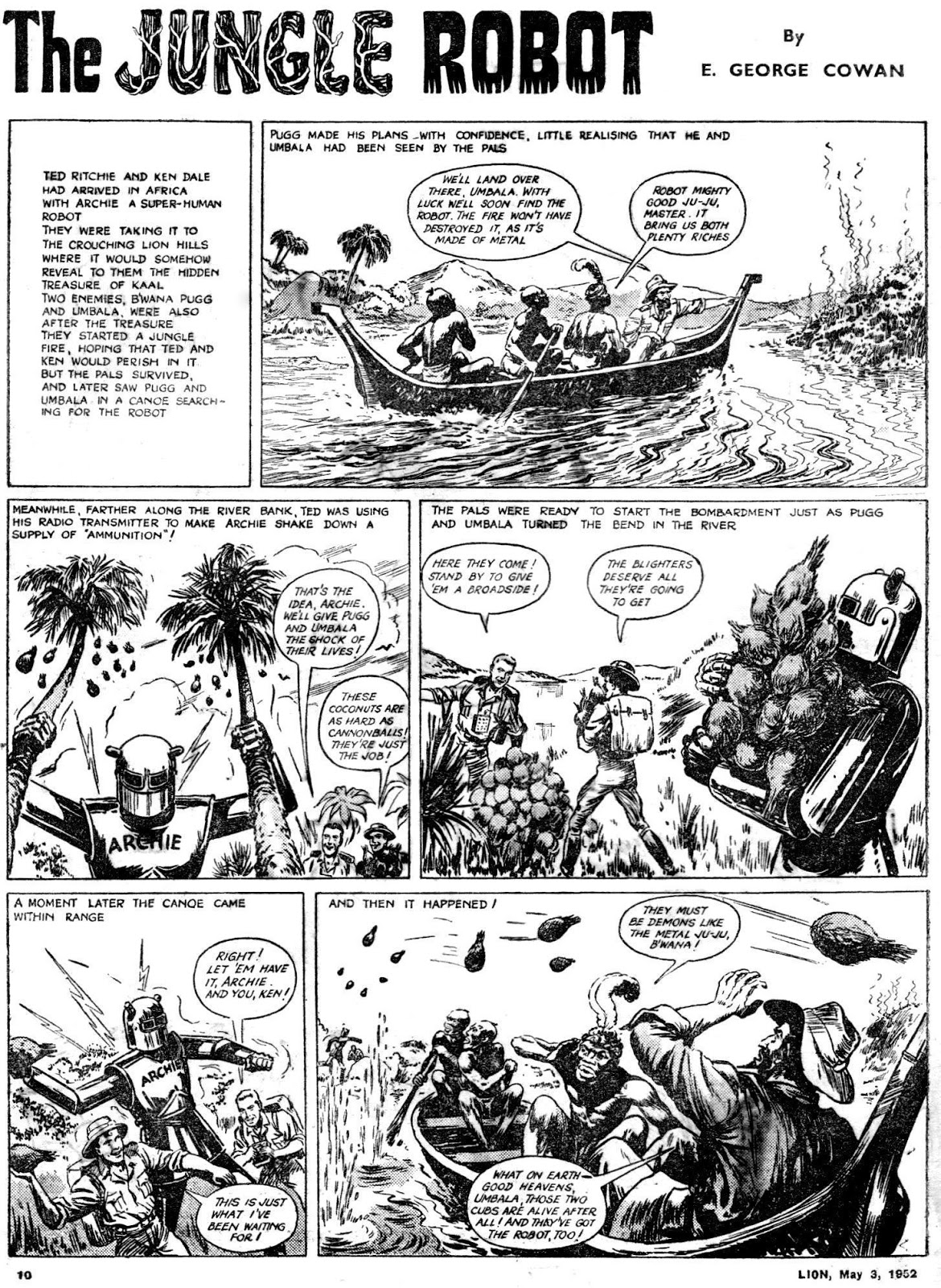 CRIVENS! COMICS & STUFF!: LION'S ROBOT ARCHIE: THE JUNGLE ROBOT - PART ...