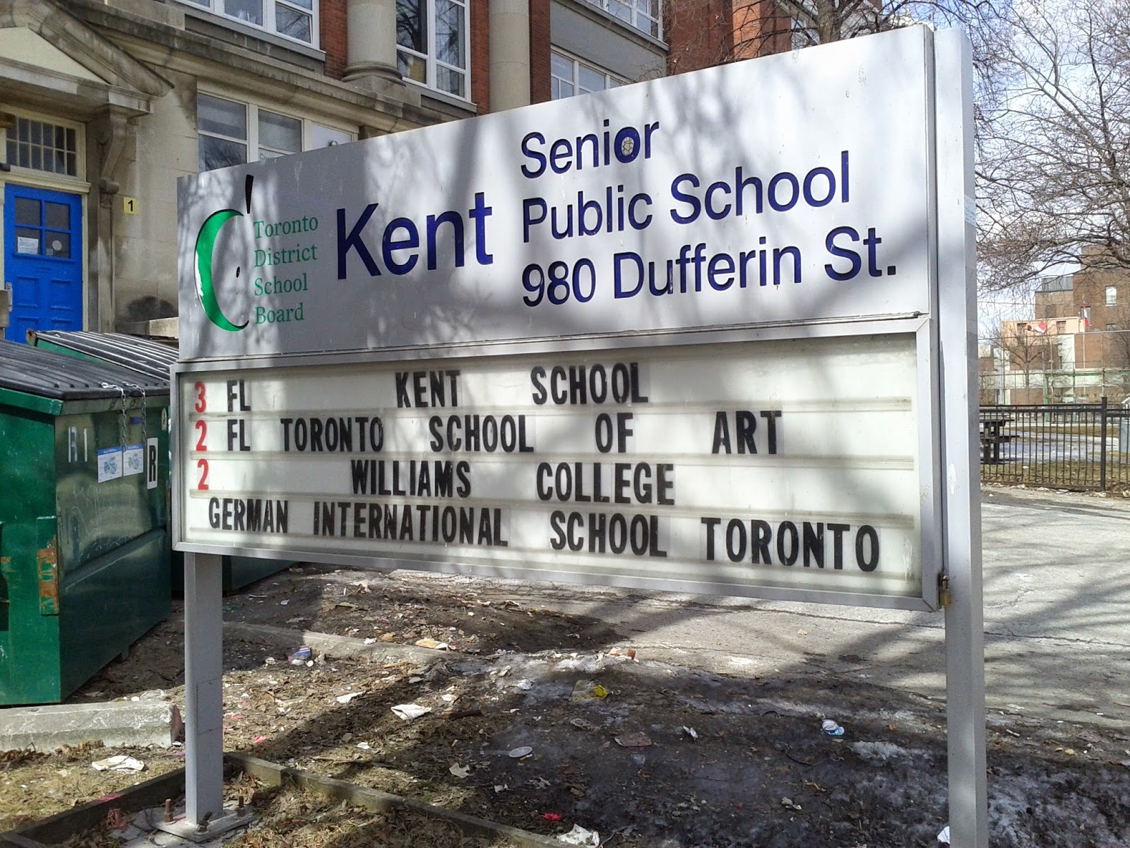 Toronto things: Kent Public School (Toronto School of Art / Williams ...