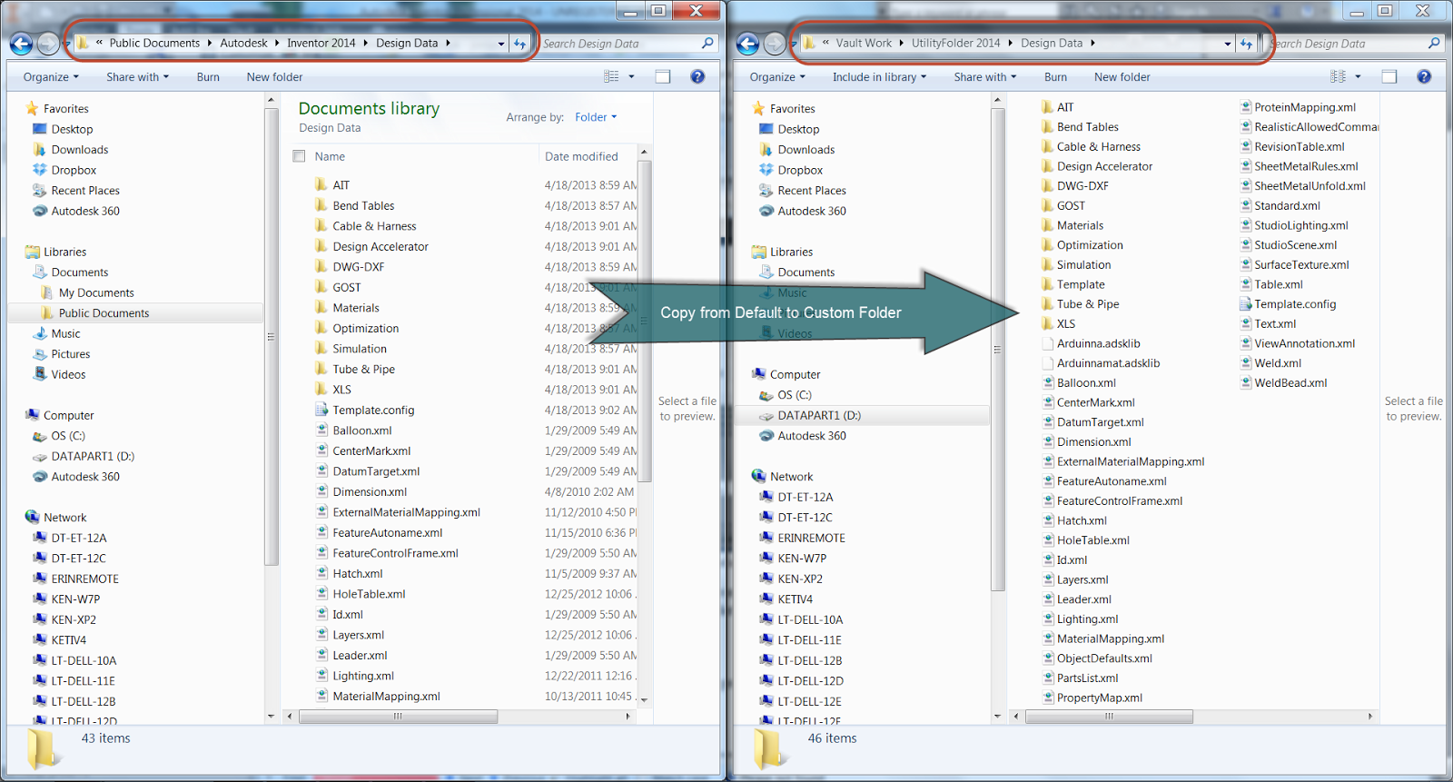 Copying the standard styles from the default location to my custom ...