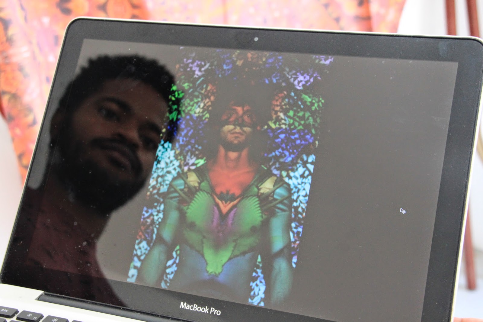 Kaleidoscope of expressions on fabric