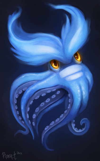 Cryptid-Creations - A Daily Speed Paint Journal: DAY 41. Fire Squid (25 ...