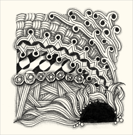 Time for Tangling: Classic Zentangle® - Crescent Moon, Dewd, Enyshou ...