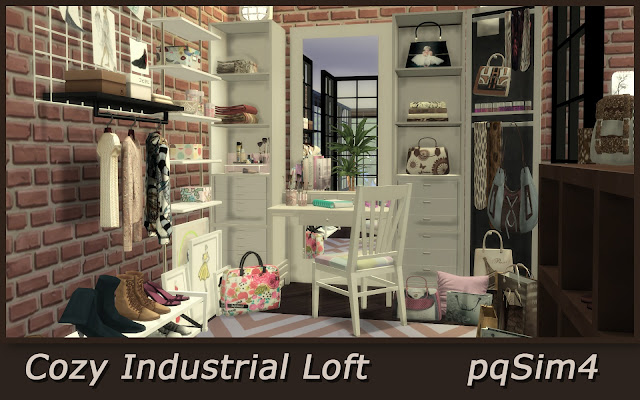 Cozy Industrial Loft. Sims 4 Custom Content.