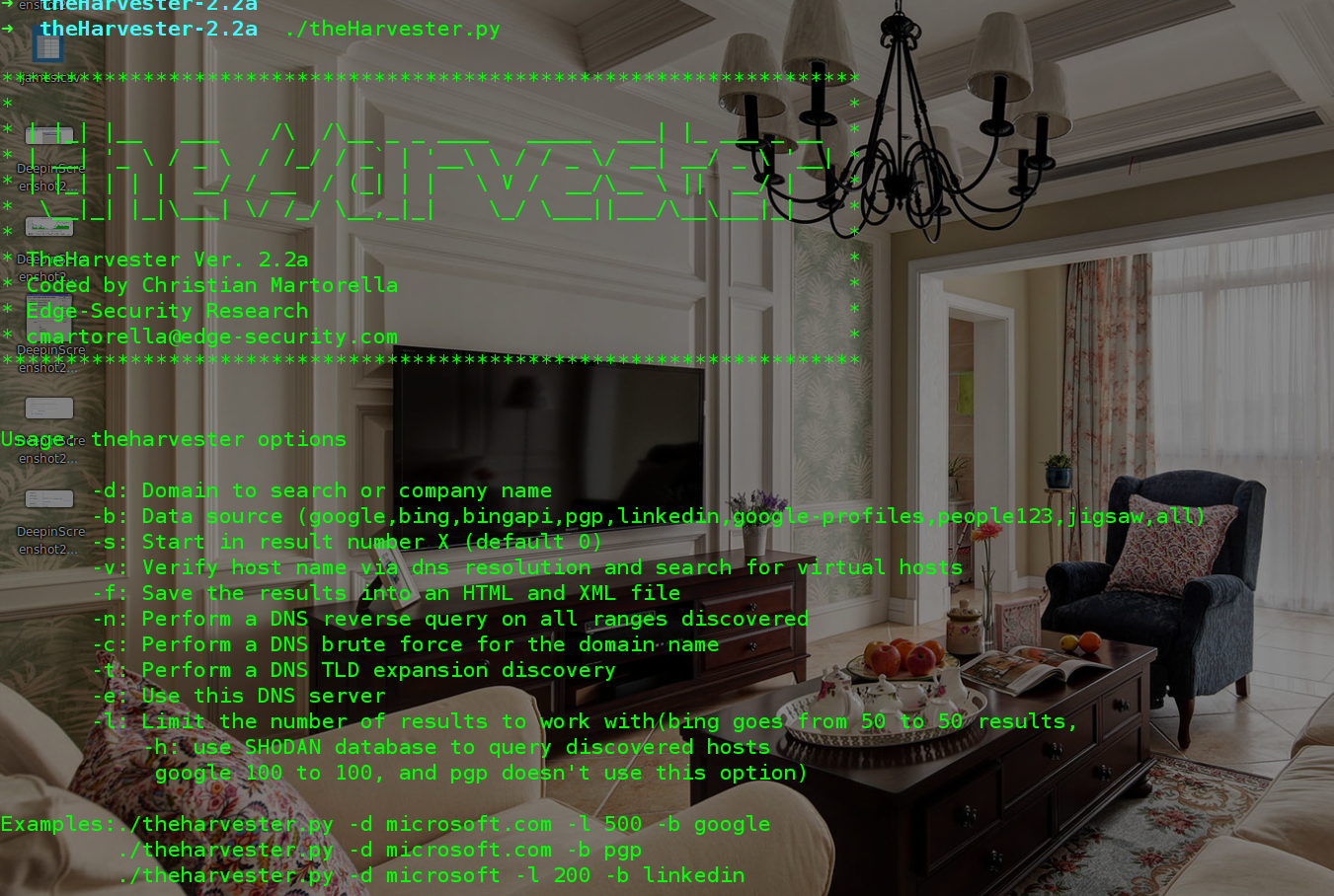 IT knowledge LAB: TheHarvester Linux Information gathering Tool