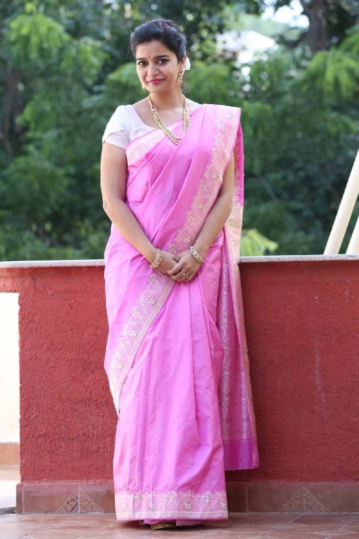 Swathi Reddy - Saree Stills At Tripura Movie Interview - South Indian ...