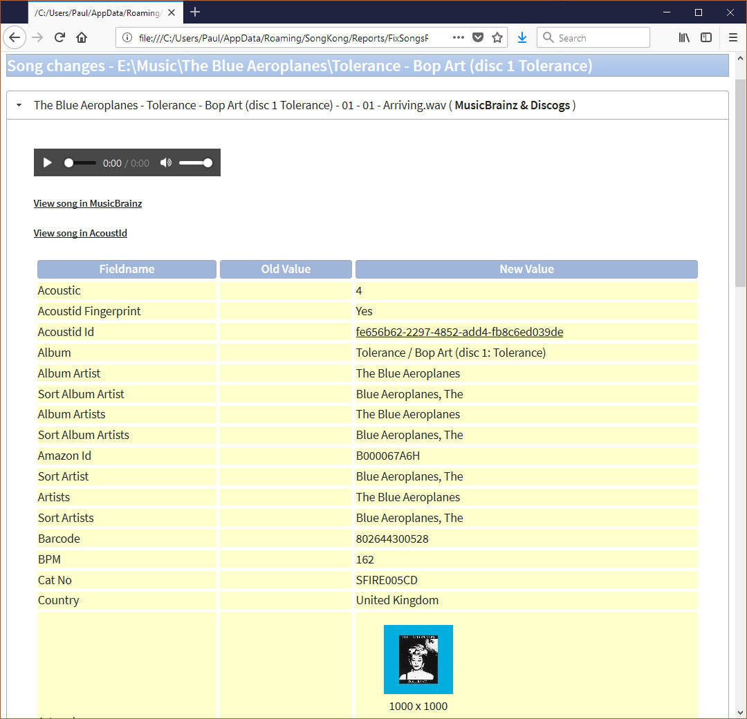 Metadata Spreadsheet