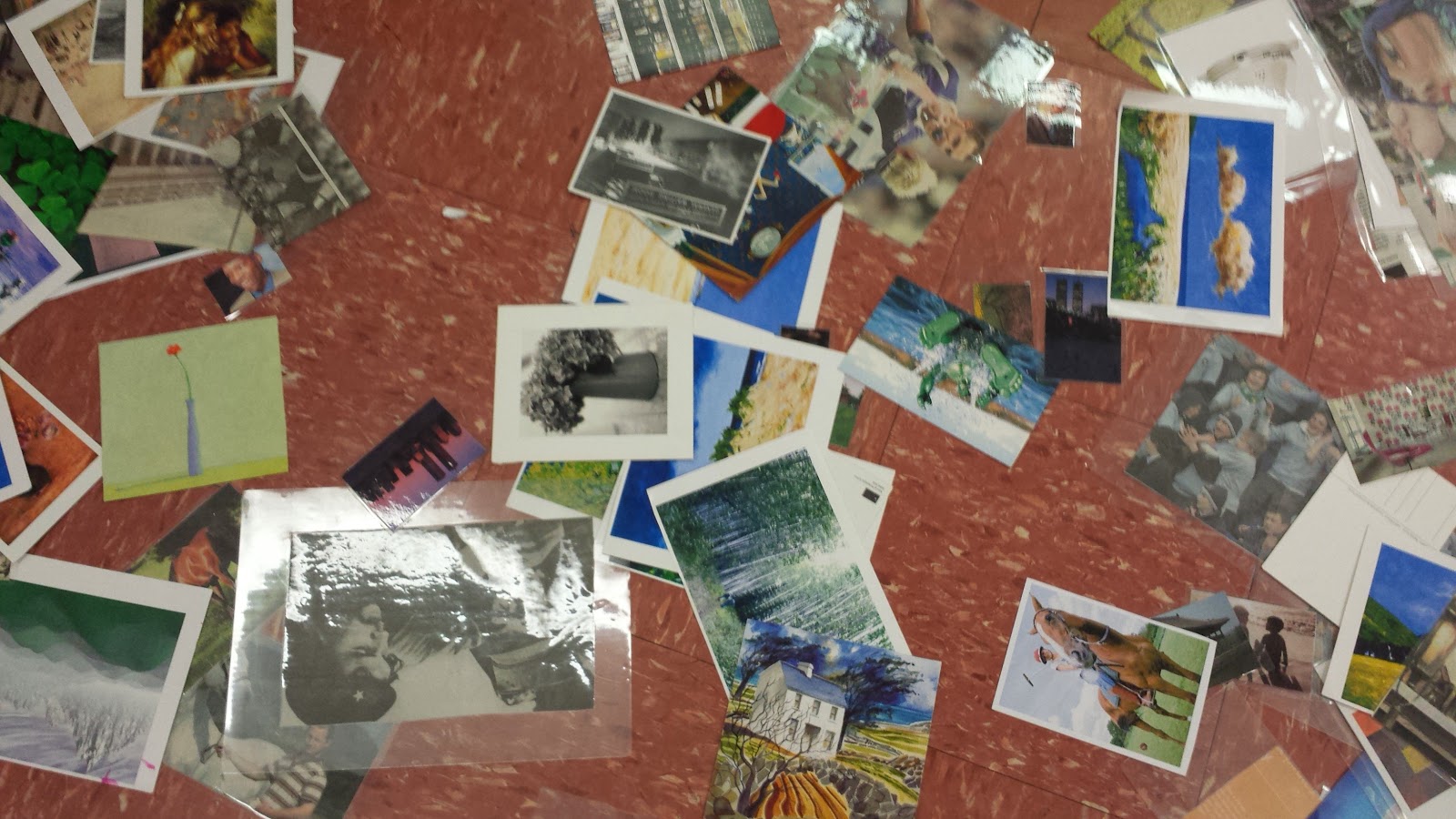 Group story making using images and objects