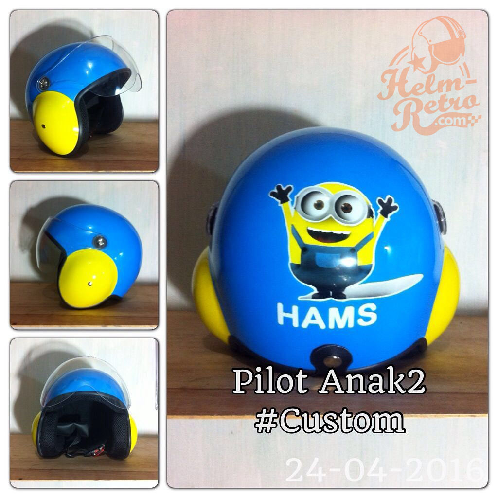 Helm Retro Custom: HELM ANAK CUSTOM