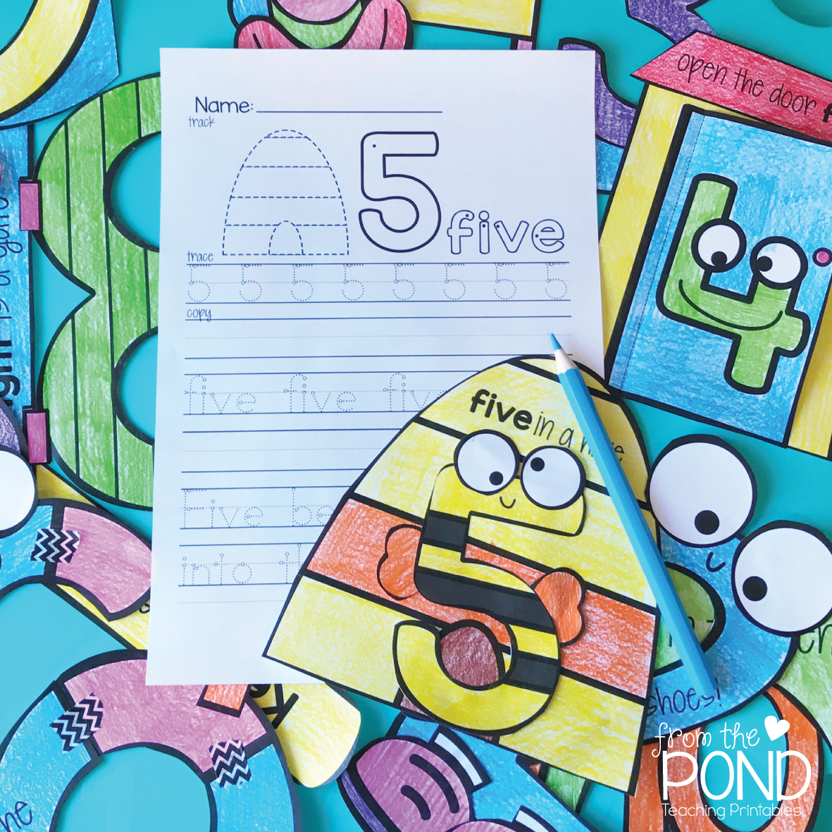 One Page Number Crafts | From the Pond