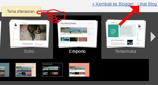 Cara Ganti Tema/Template/Tampilan Blog dengan Template Gratis Bawaan ...