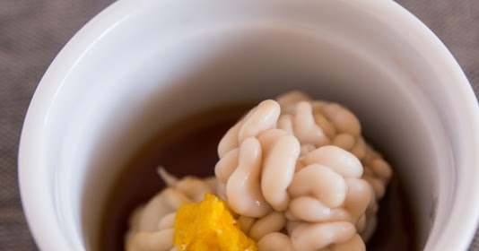 A blog from West Tokyo: Cooking a milt of cod and a goosefish's liver.