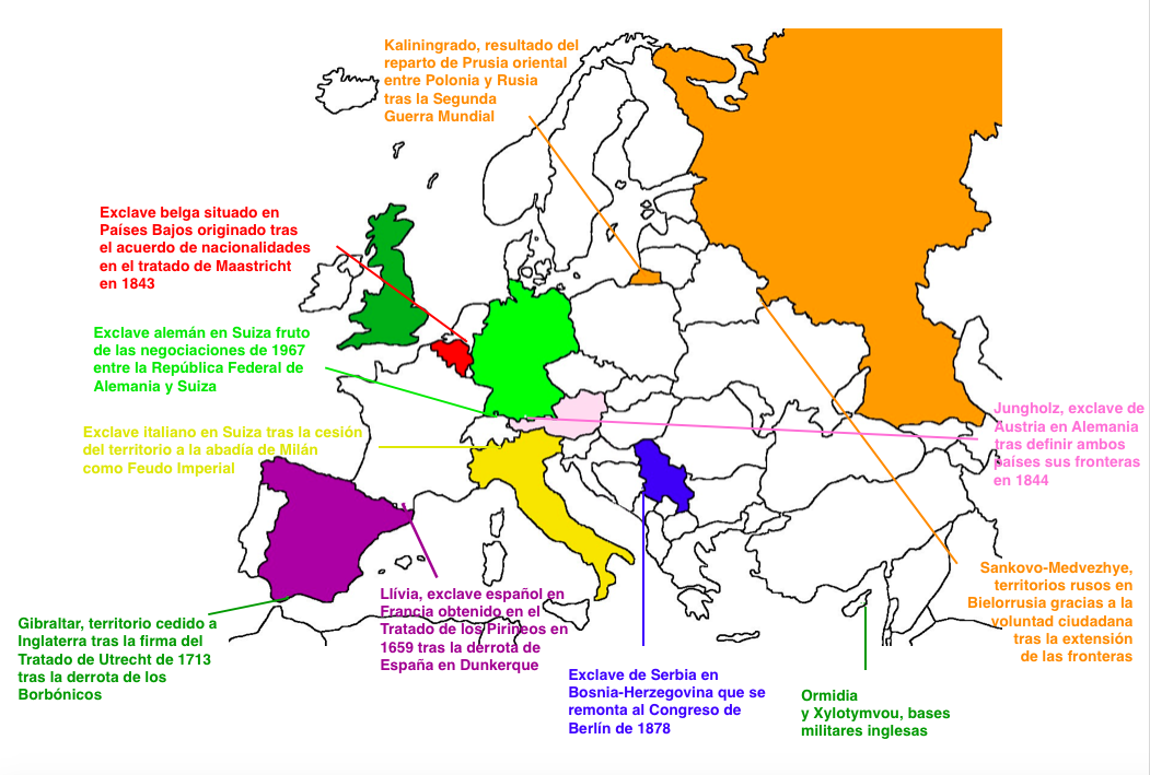 Diez enclaves en Europa e historia
