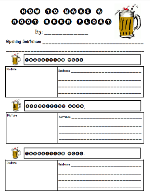 Whoooo's Ready To Teach: How To Writing - Root Beer Floats