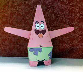 Two faced- Patrick Star Papercraft model - PAPEROX FREE PAPERCRAFT