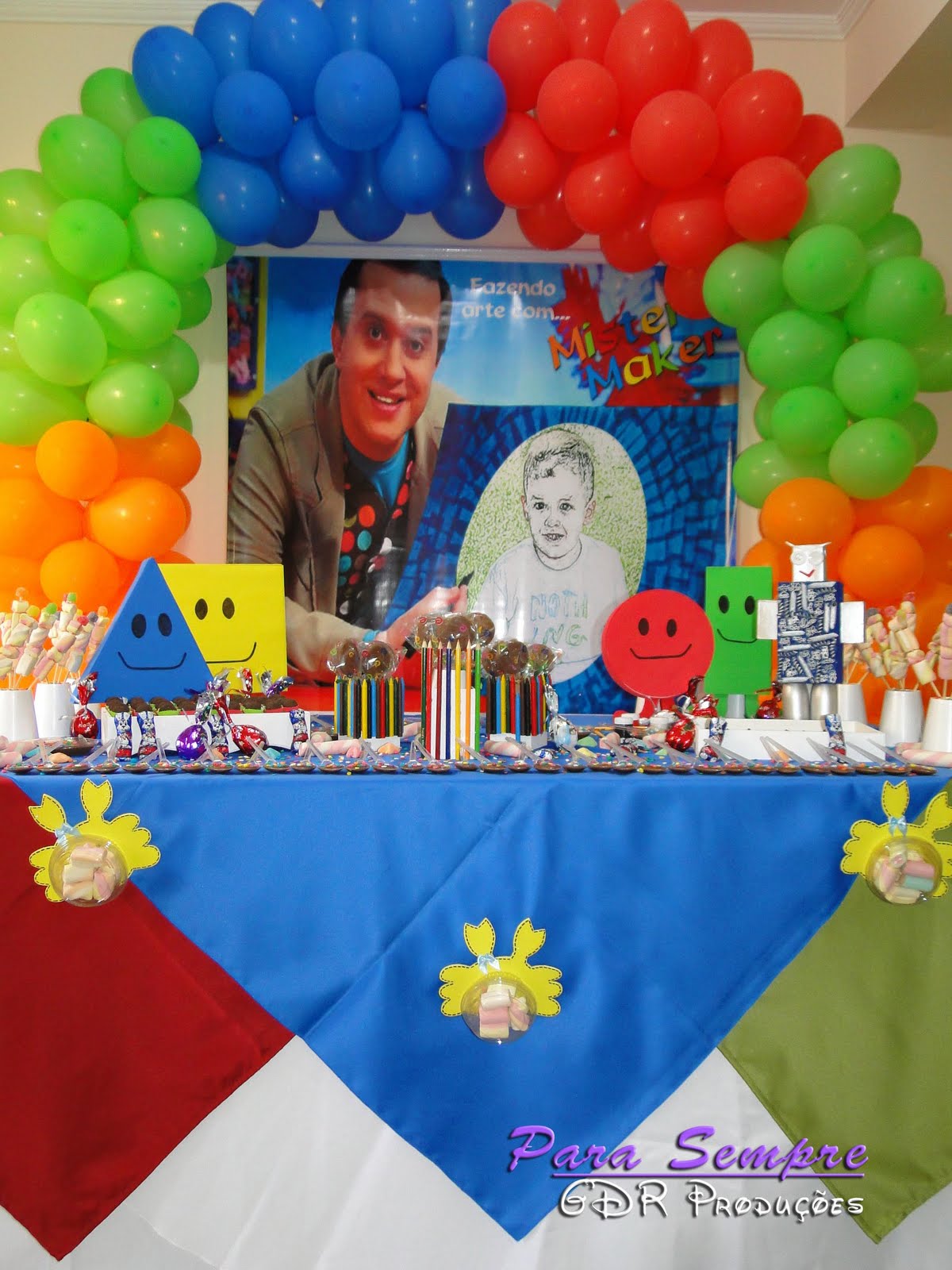 PARA SEMPRE - Convites e Lembranças: Decoração Infantil - Tema Mister Maker