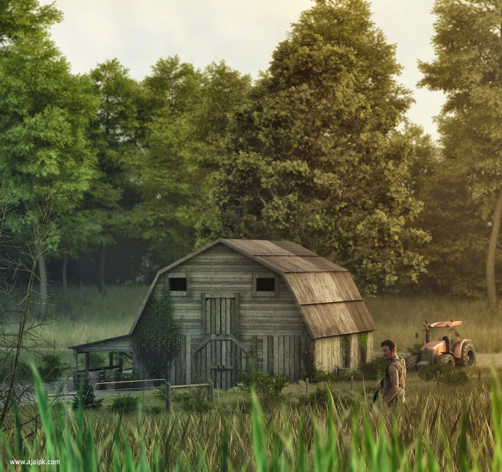 The Walking Dead Zombies In Barn