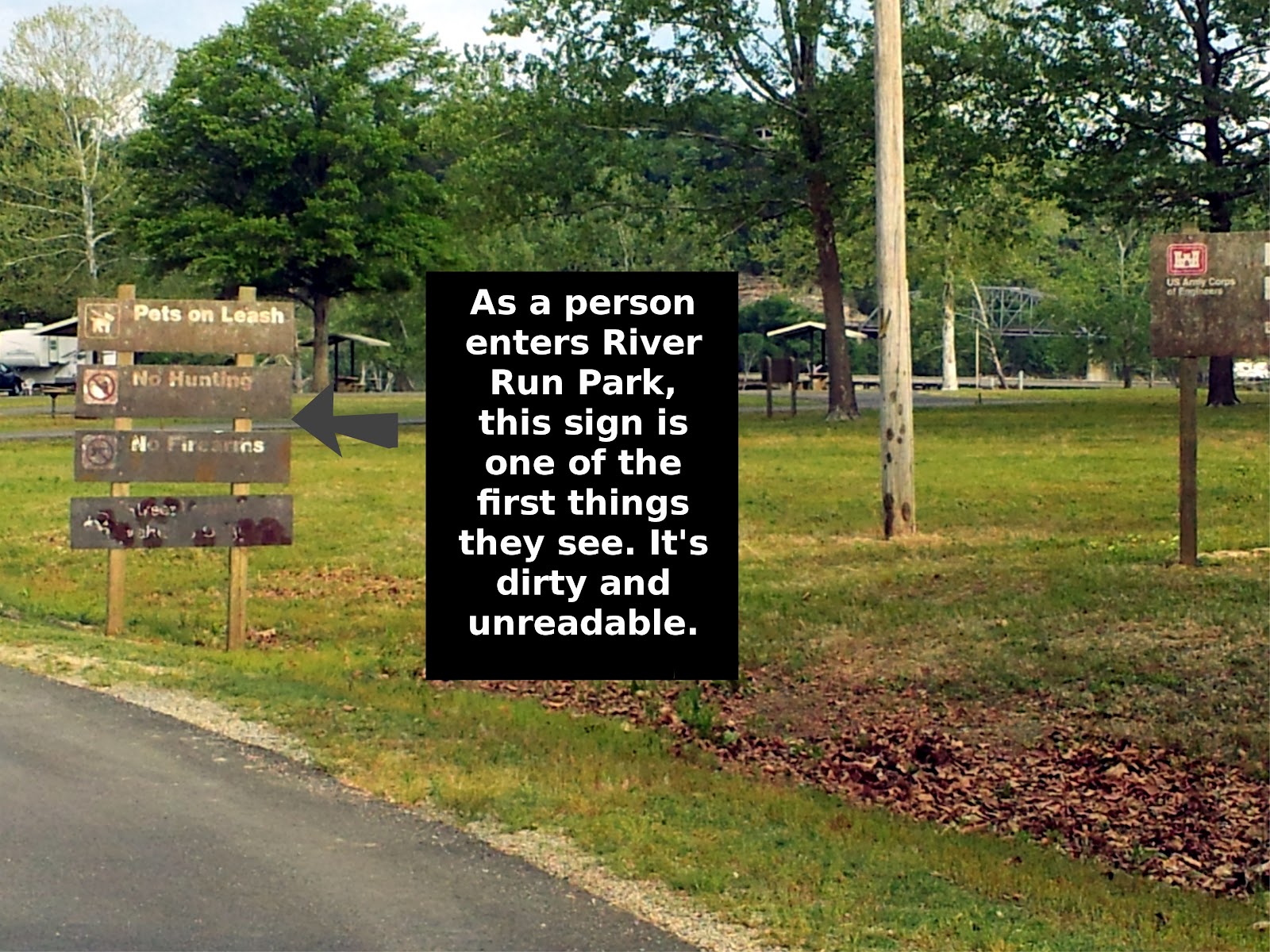 Forsythbiz: A sign of the times? River Run Park in Missouri.