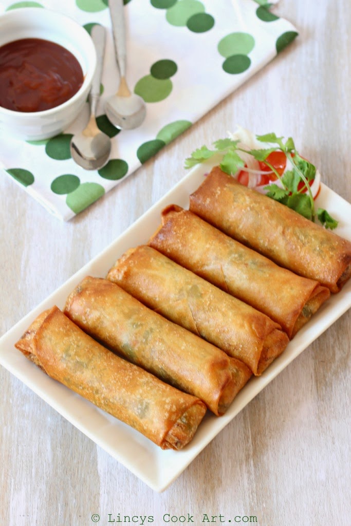 Vegetable Spring Roll ~ Lincy's Cook Art