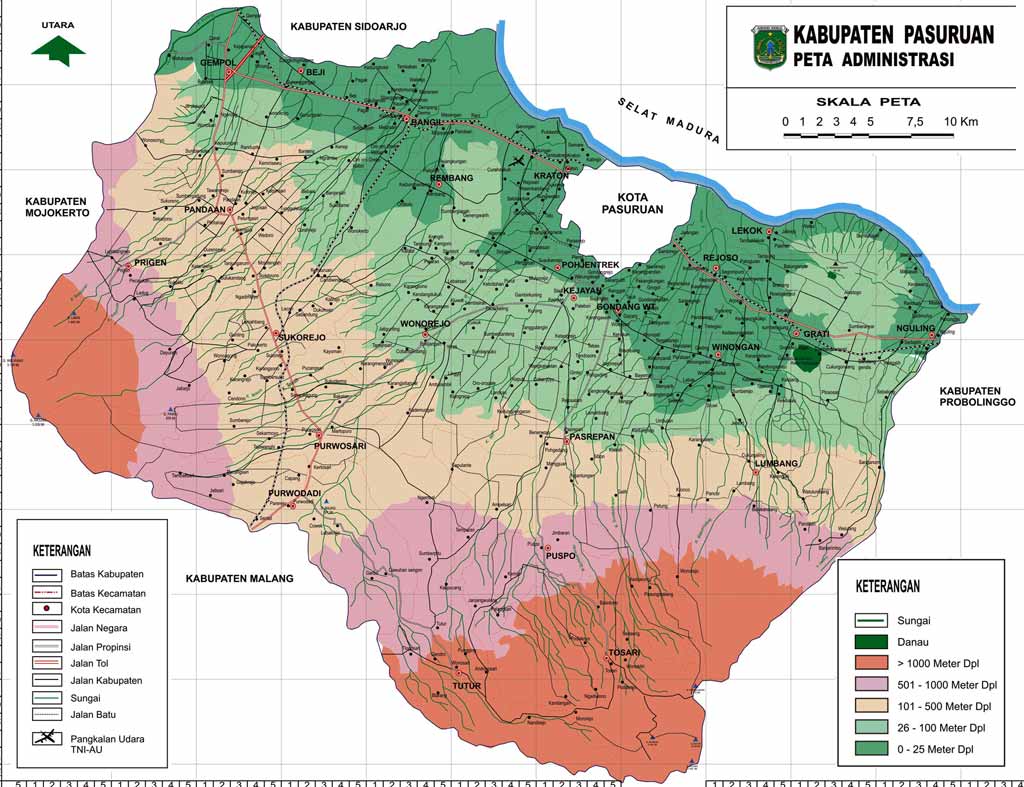 Peta Kota: Peta Kabupaten Pasuruan