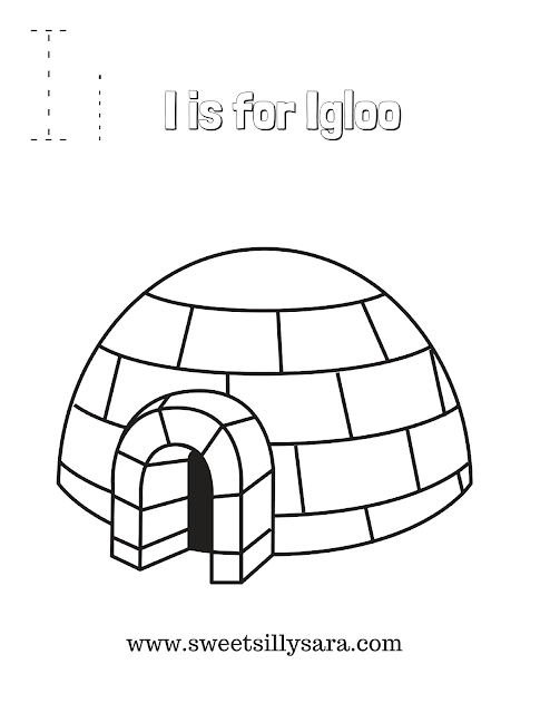 Sweet Silly Sara: Print the I is for Igloo Coloring Page