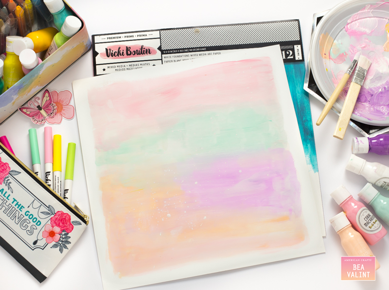 Bea Valint: Pastel layout | American Crafts DT