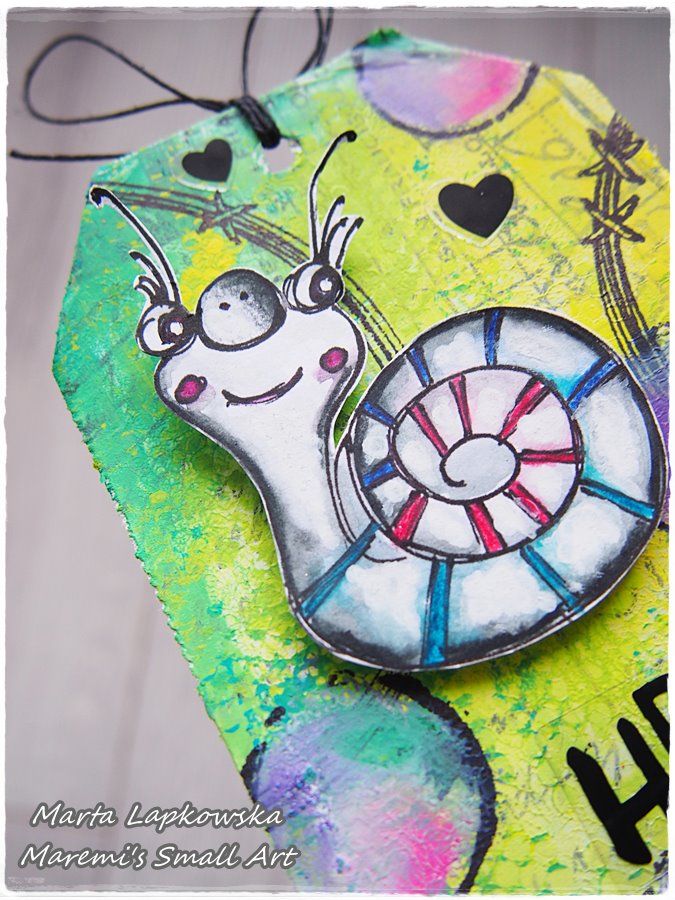 Marta Lapkowska: Coloured Tag + VIDEO tutorial for Craft Stamper Magazine
