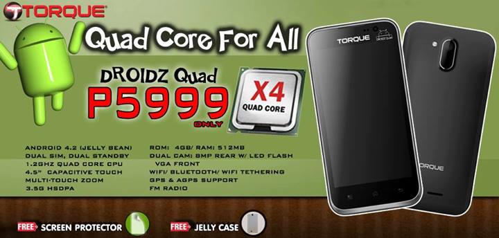 Torque DROIDZ Quad Now Official: A 4.5-inch Quad-Core Android 4.2 ...