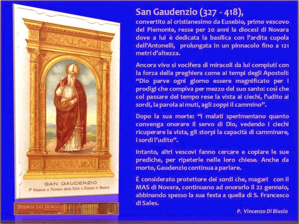 Di tutto e di tutti circa il mondo della Sordità : San Gaudenzio e il ...