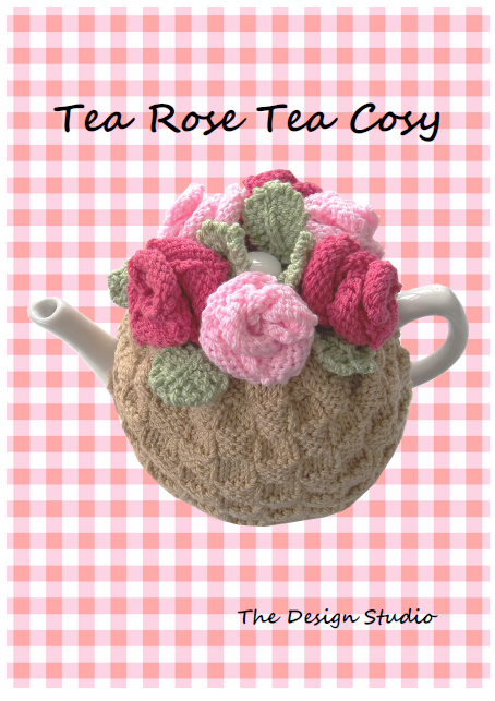 The Tea Rose, Tea Cosy Hand Knitting Pattern