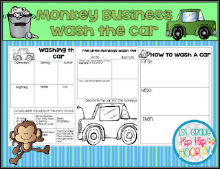 1st Grade Hip Hip Hooray!: Monkey Business with Five Little Monkeys!