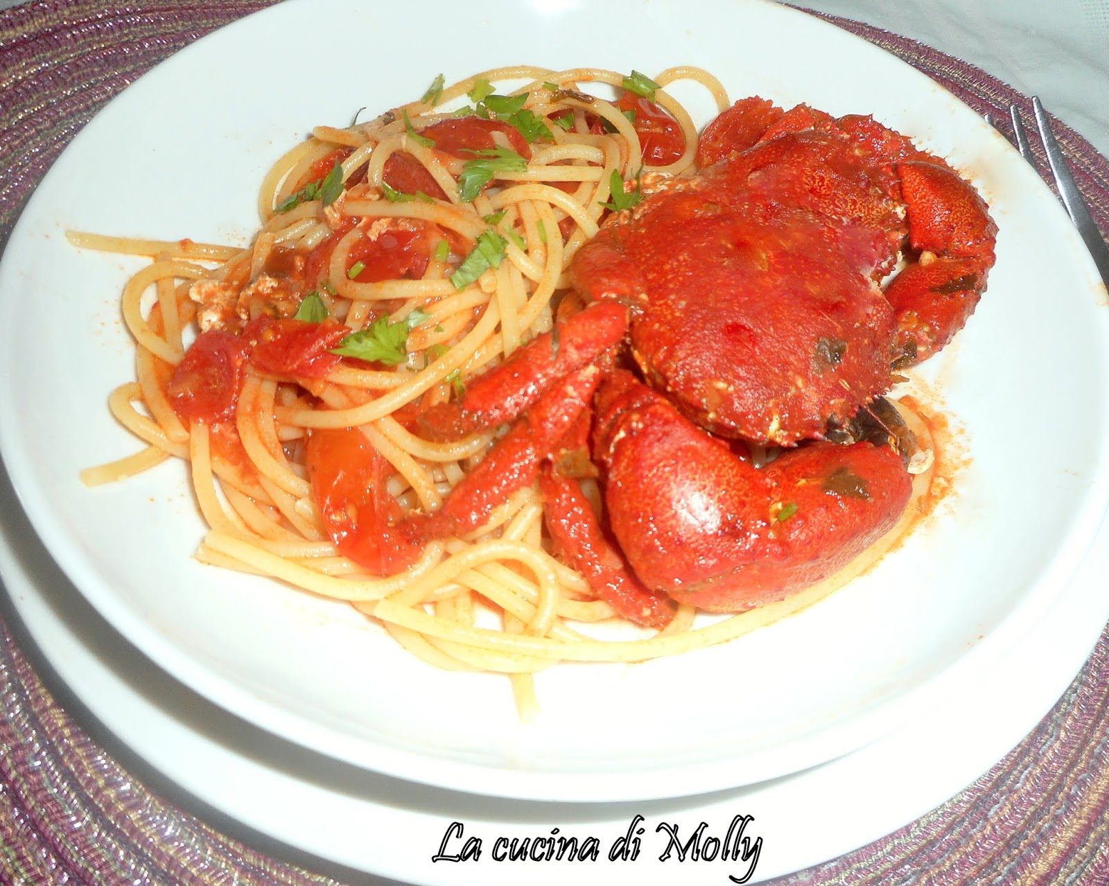 La cucina di Molly: SPAGHETTI AL SUGO DI GRANCHIO