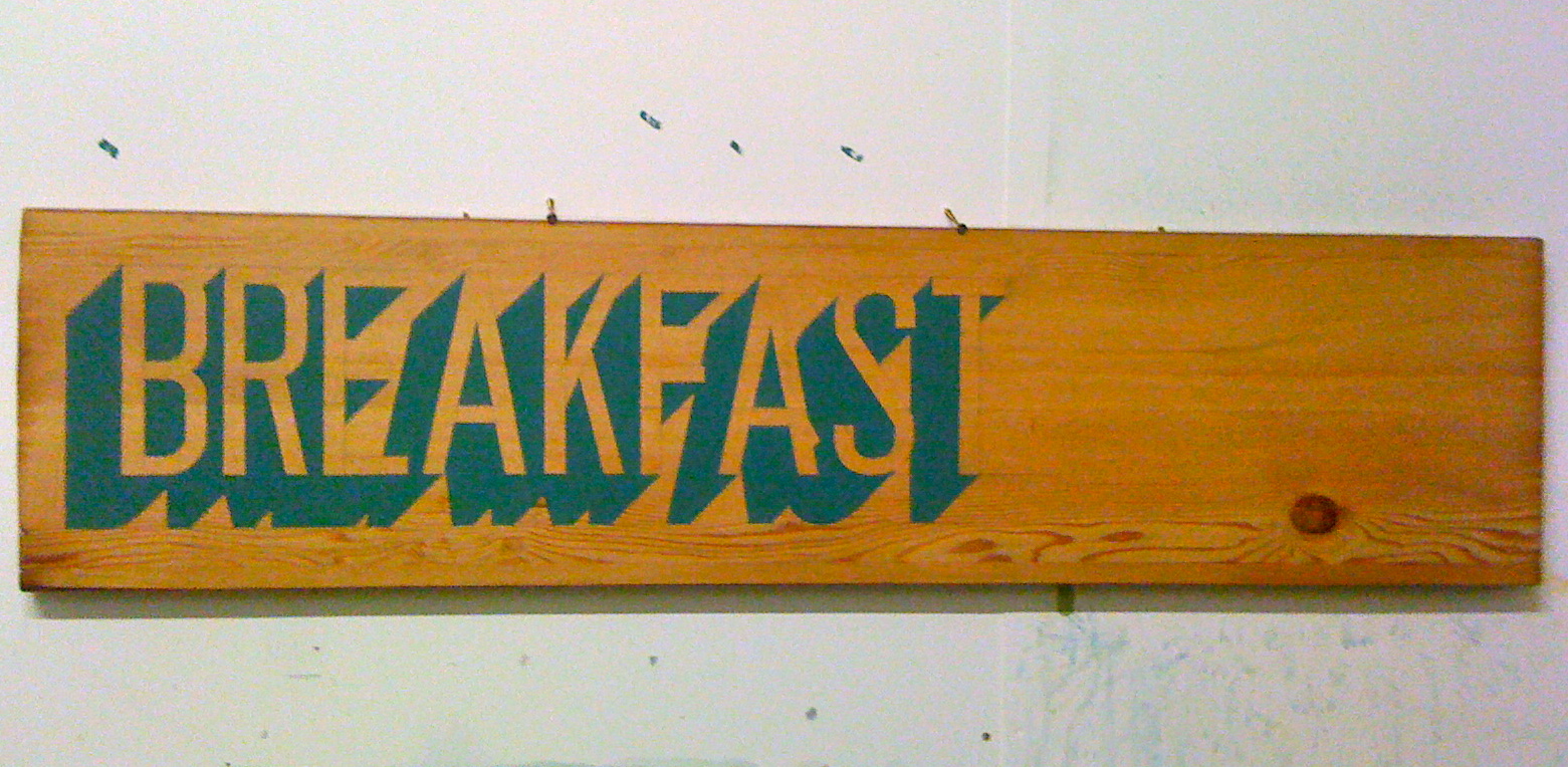type-texture: breakfast menu sign