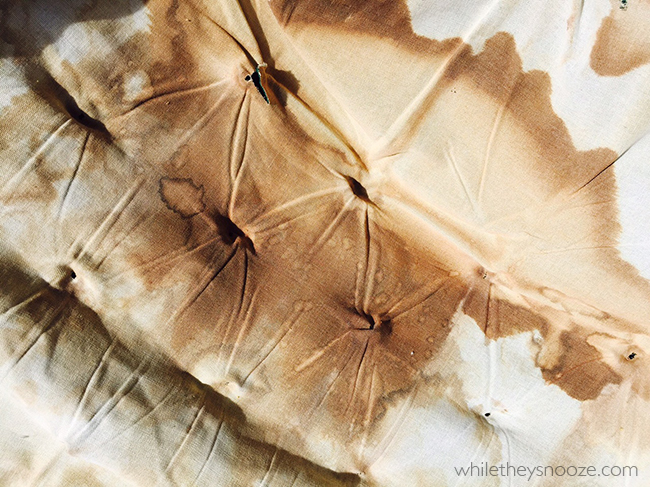 While They Snooze: How to Reupholster a Tufted Couch