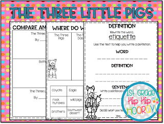 1st Grade Hip Hip Hooray!: The Three Little Pigs and the Wolf!!!