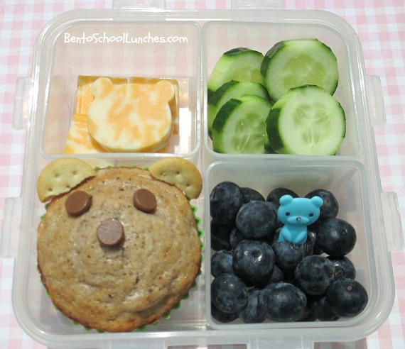 Bento School Lunches : Homemade Banana Muffin bento snack and Dolphin ...