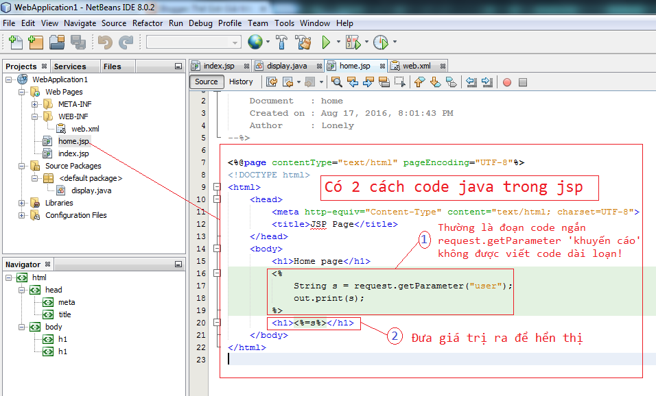 Cấu trúc Jsp & Servlet trong Java NetBeans ~ Thế Giới Giải Mã