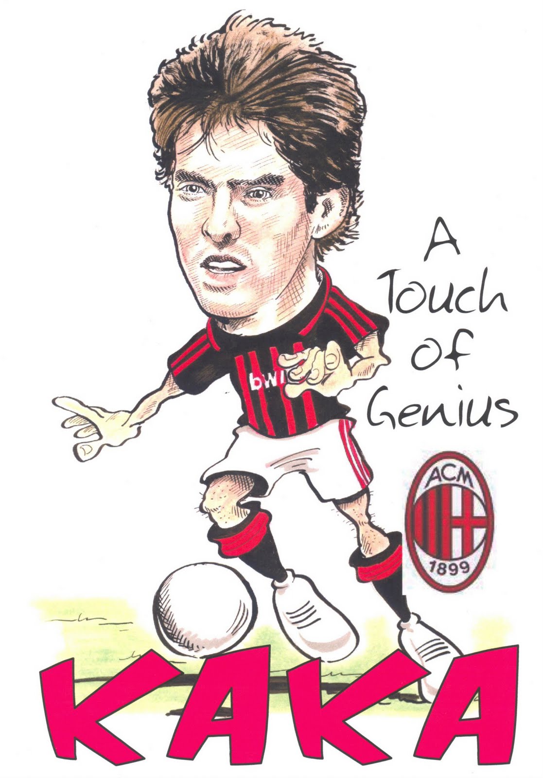THE CARTOONSTORE: KAKA AC MILAN CARTOON CARICATURE PRINT MERCHANDISE