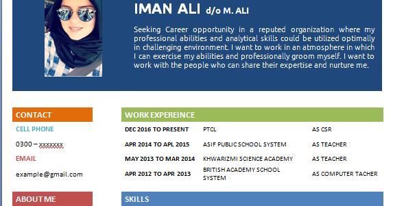 Random - CV templates in MS Word Format